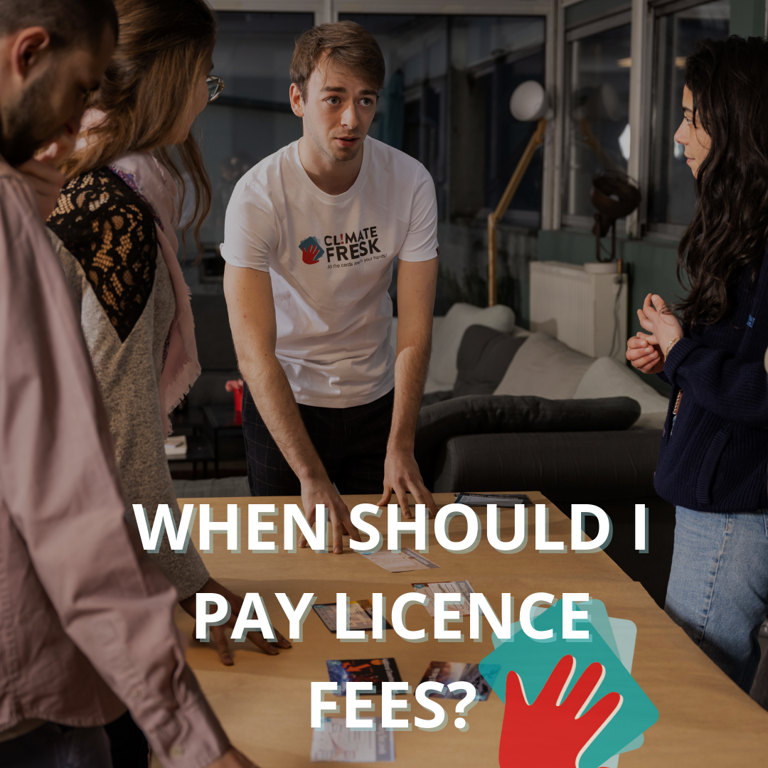 3 euros, 10% or free? How do licence fees work? - Climate Fresk